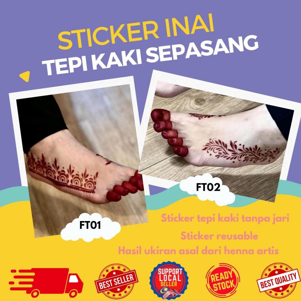 Beautiful Foot Edge STICKER/FEET STICKER/FEET STICKER/STENCIL STICKER A ...