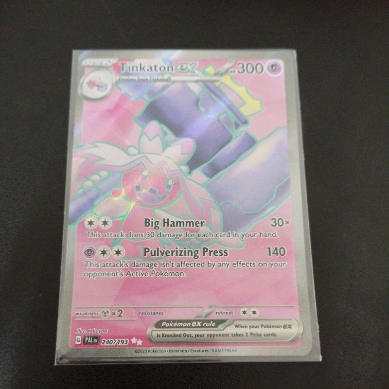Pokémon TCG - Tinkaton ex - 240/193 - Full Art Secret Paldea Evolved ...