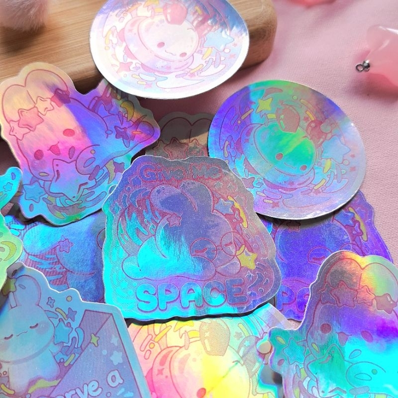 Galaxy Theme Holographic Sticker (B-GRADE) | Shopee Philippines