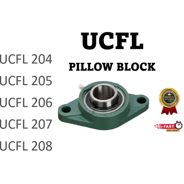 UCFL204 UCFL205 UCFL206 UCFL207 UCFL208 UCFL 209 UCFL210 UCFL Pillow Block Bearing Hole mm/inch ...