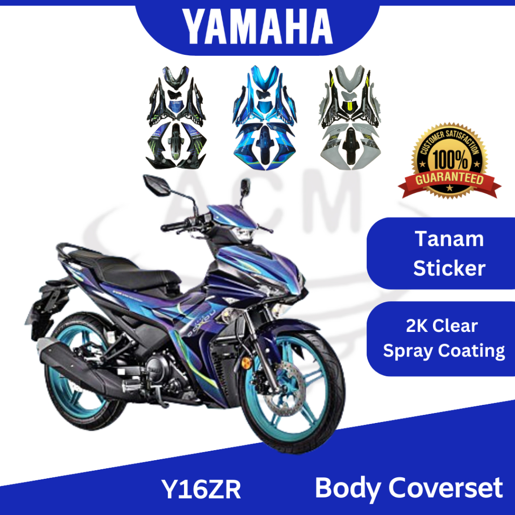 YAMAHA Y16ZR V1 Body Cover Set Tanam Sticker Exciter 2022 Coverset Y16 ...