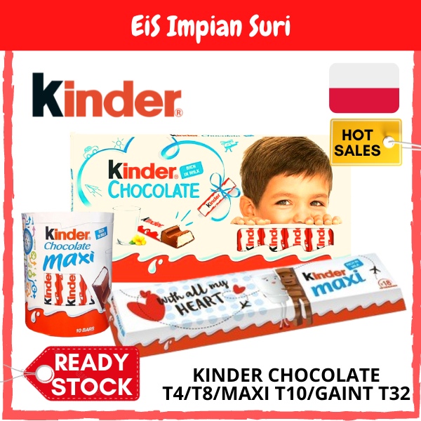 Kinder Chocolate Bar Coklat Kinder Mini Bar Kinder Maxi 100G 400G ...