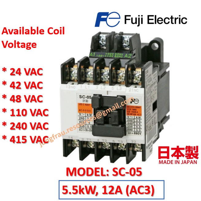 FUJI ELECTRIC SC-05 CONTACTOR (AC) | Shopee Philippines