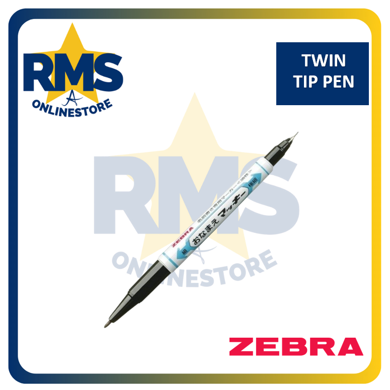 ZEBRA Twin Tip Pen Black | Shopee Philippines