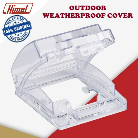 HIMEL Outdoor Weatherproof Switch Socket Cover (Transparent) with Lock ...
