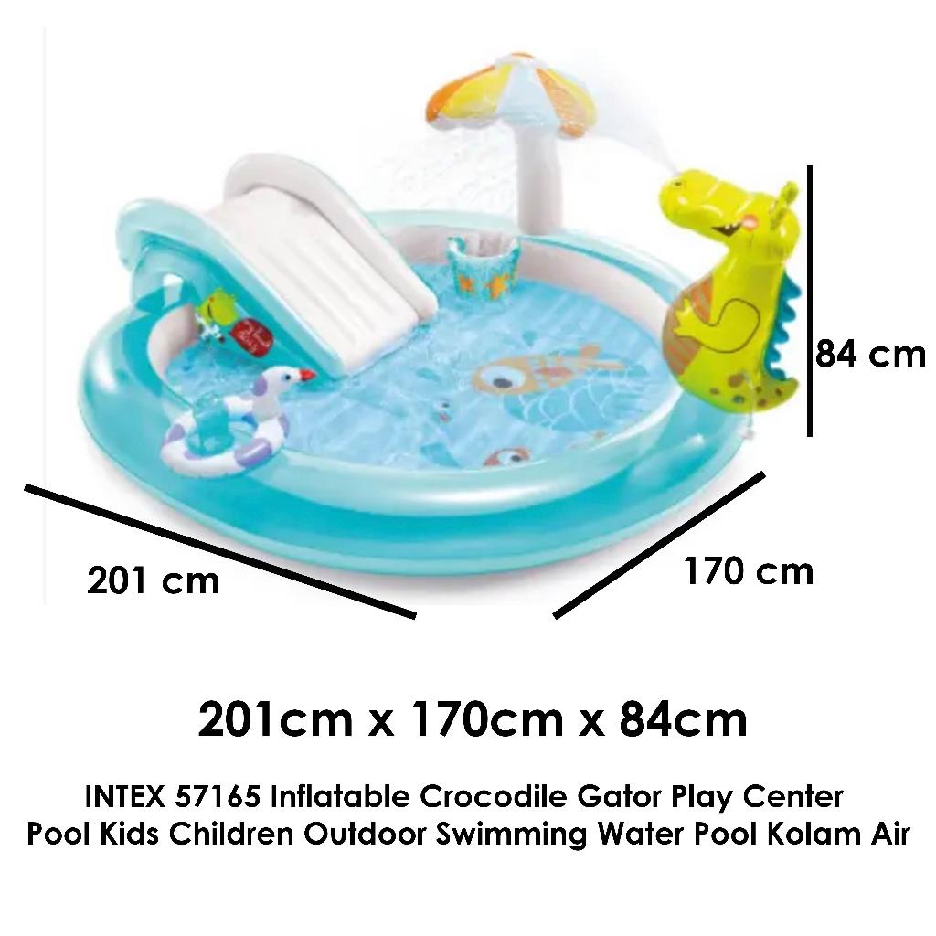 INTEX 57165 Inflatable Crocodile Gator Play Centre Pool Kids Children ...
