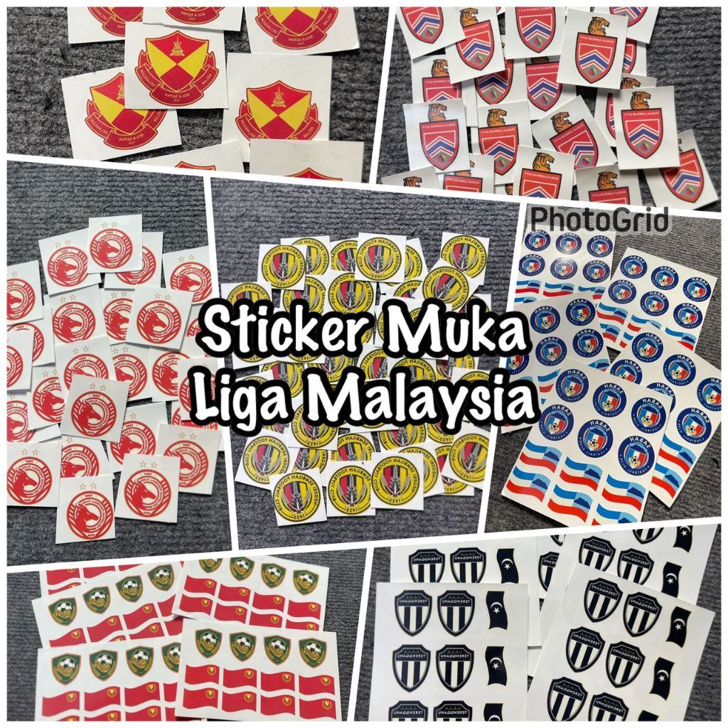 Sticker Muka Liga Tampal guna air Water Activated | Shopee Philippines