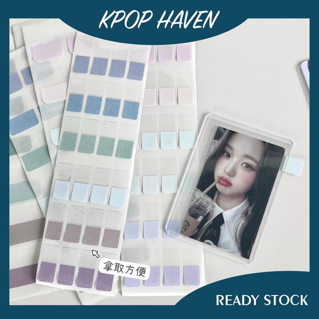 Toploader Inner Card Sleeve Sticky Note Morandi index Sticker Photocard ...