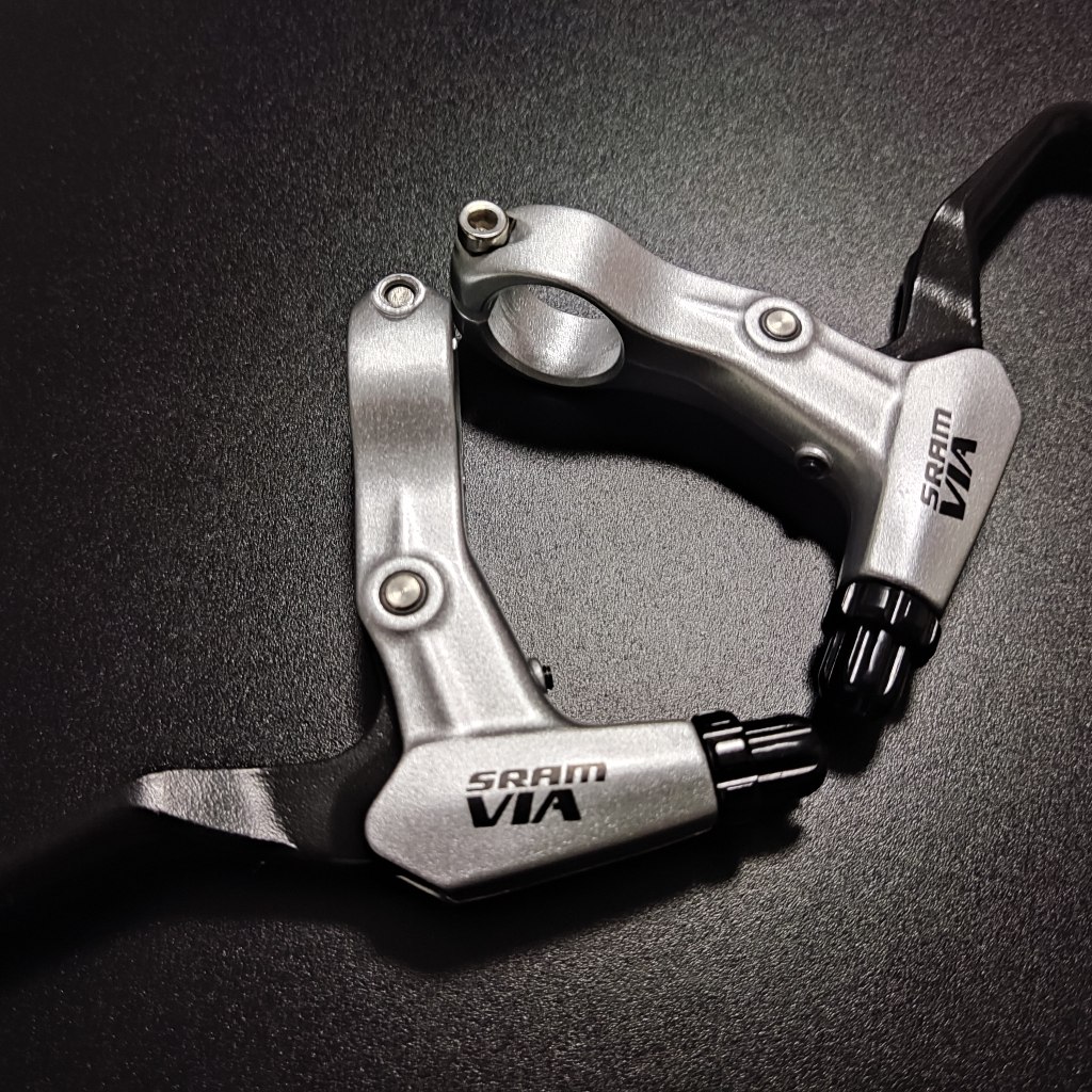 Sram Via Mechanical Disc/ V-Brake Lever Black/Silver | Shopee Philippines