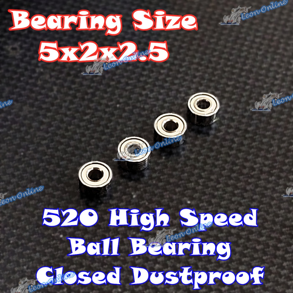 Tamiya Imi High Speed 520 Bearing-Dustproof (4PCS) (5mmx2mmx2.5mm) For ...