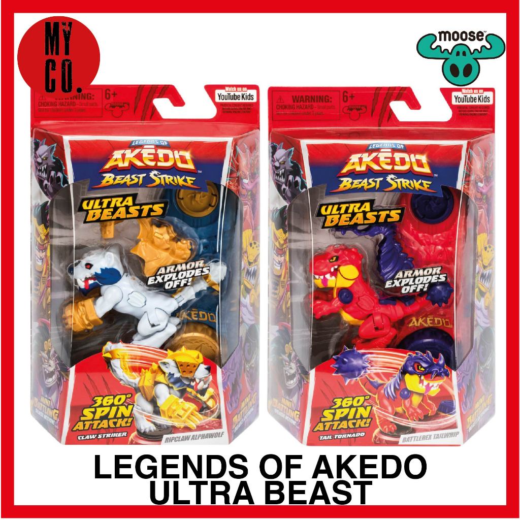 LEGENDS OF AKEDO ULTRA BEAST MOOSE TOYS Battlerex Tailwhip Ripclaw ...