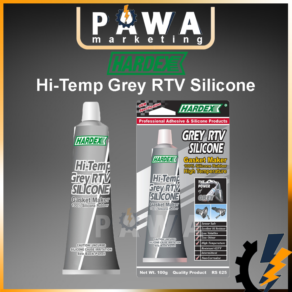 HARDEX RS625 Grey RTV Silicon Gum Gasket Maker High-Temperature Gam ...