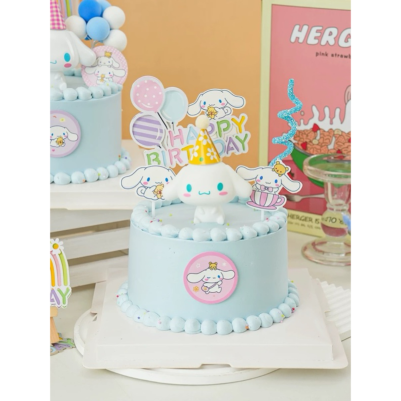 Cinnamoroll Cake Topper Birthday Cake Cake Decoration Hiasan Cake ...