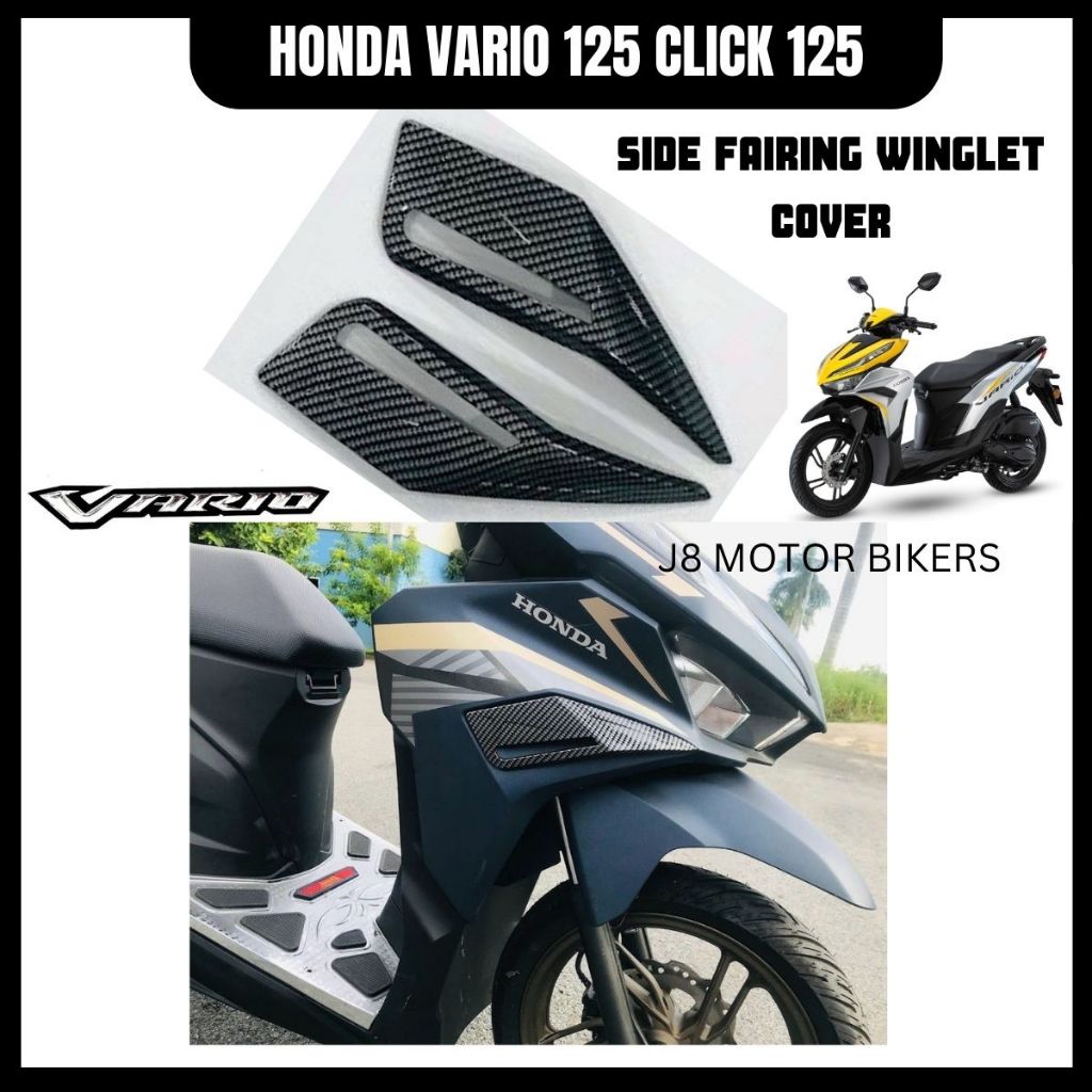 HONDA VARIO 125 CLICK 125i SIDE FAIRING WINGLET COVER CARBON | Shopee ...