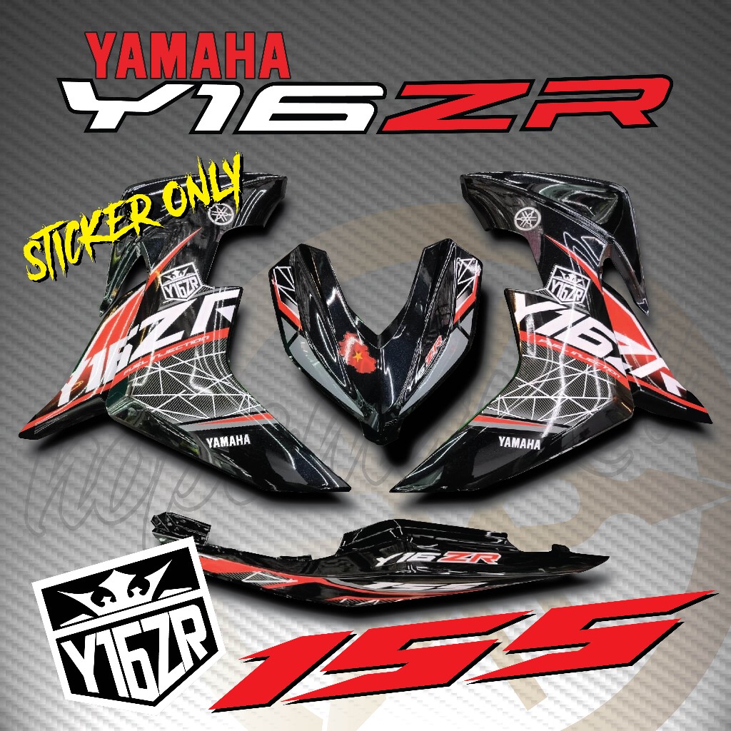 STRIPE MOTOR YAMAHA Y16 Y16ZR EXCITER 155 (55) CUSTOM BODY STICKER ...