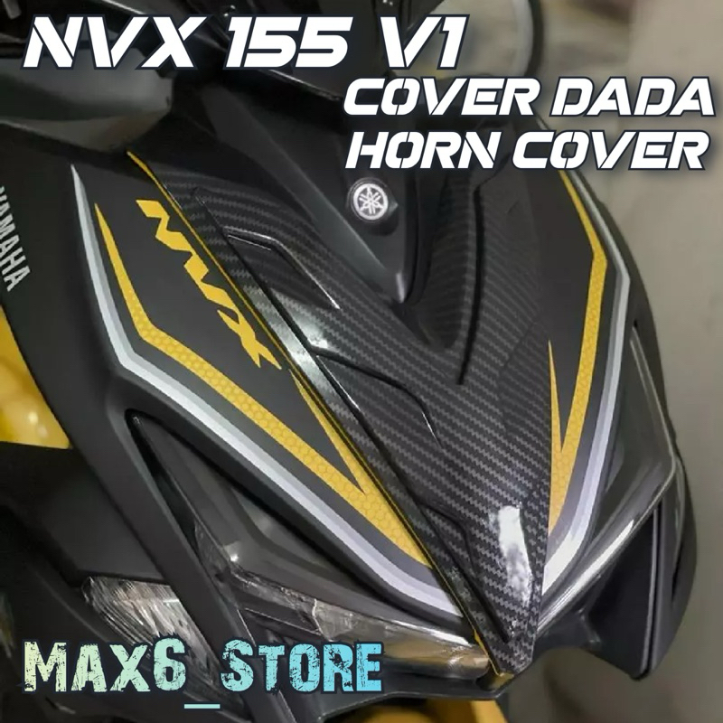 YAMAHA NVX155 V1 FRONT COVER V CARBON NVX COVER DADA HORN COVER NVX 155 ...