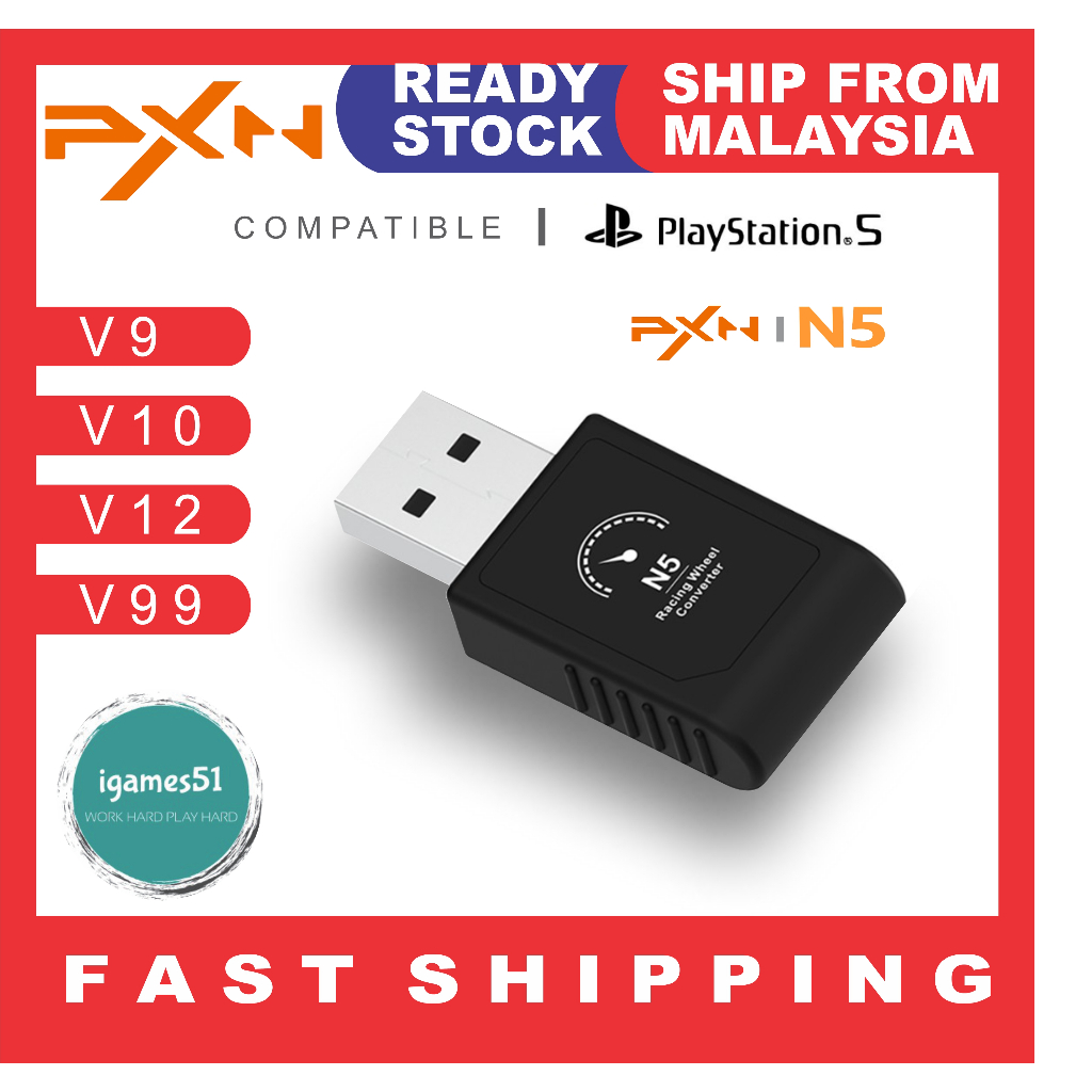 PXN N5 Racing Wheel Converter Wireless Receiver USB Bluetooth For PS5 ...