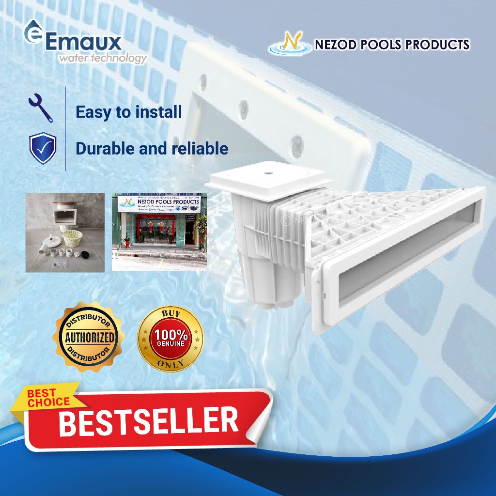 EMAUX EM0180-TS-SC Surface Skimmer Box (Concrete Pool) – 2.0inch / 1.5inch connection -NEZOD ...