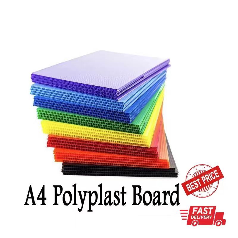 (10PCS) A4 Impra Board PP Strawboard Corrugated Plastic Sheet Polyplast ...