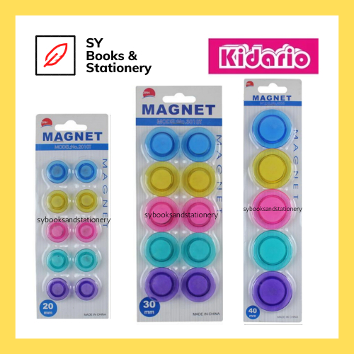 Colorful Magnet Assorted Round Circle Magnet Set (20mm / 30mm / 40mm ...