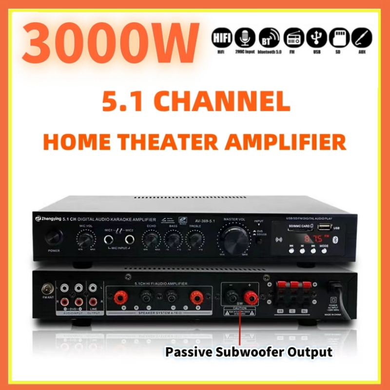 3000W Amplifier Bluetooth Version Stereo 5.1 Channel Hifi Stereo home ...