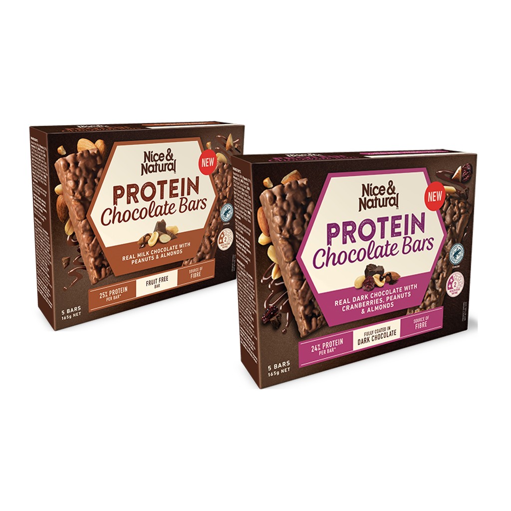 Nice & Natural Protein Choc Bar (Cranberries/ Almond) 165g | Shopee ...