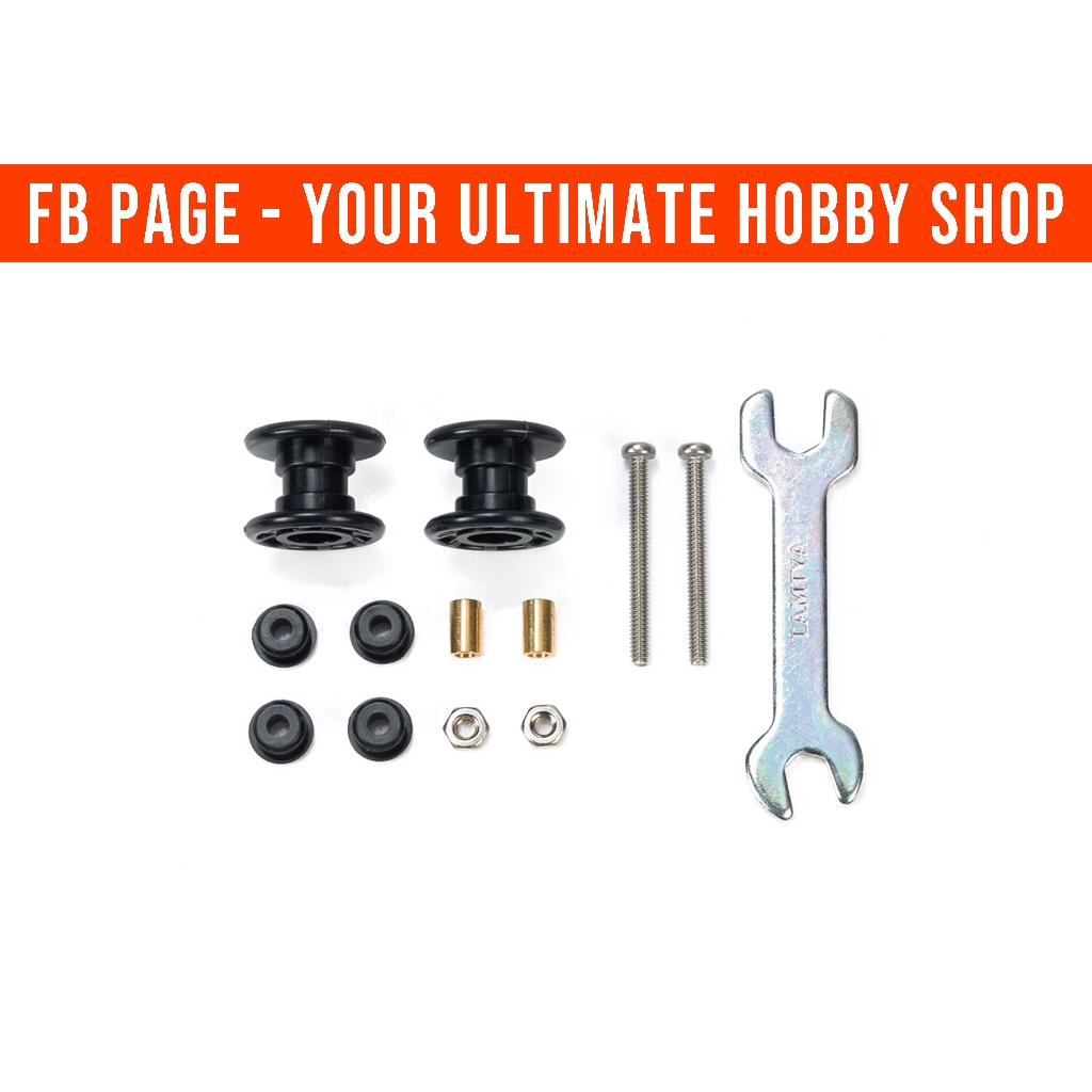 TAMIYA 15529 Mini 4WD Low Friction Plastic Double Rollers (Black/13 ...