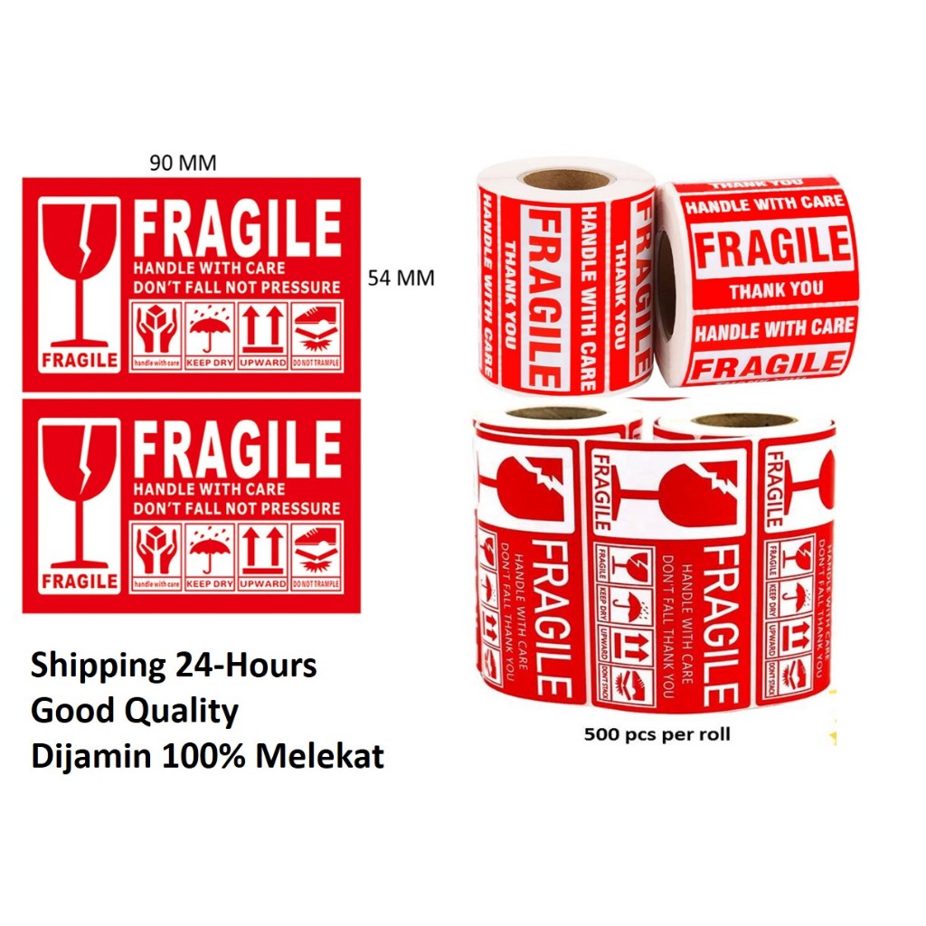 Fragile Sticker Easy Sticker / Easy Broken Sticker | Shopee Philippines