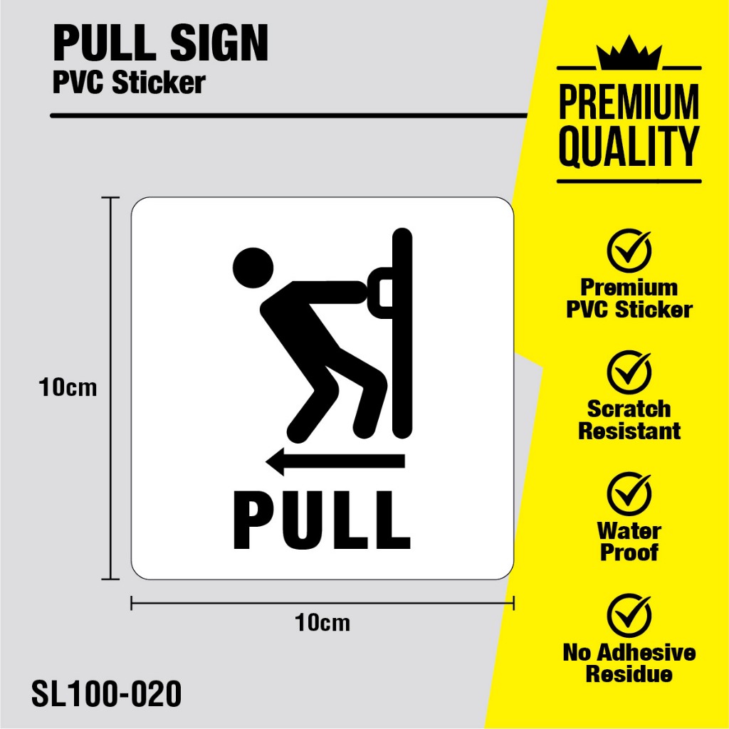 Signage for Pull / Tarik Signage (10cm x 10cm) | Shopee Philippines