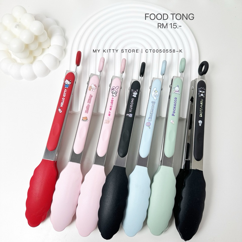Hello Kitty My Melody Food Tong Kuromi Cinnamoroll Pochacco Stainless ...