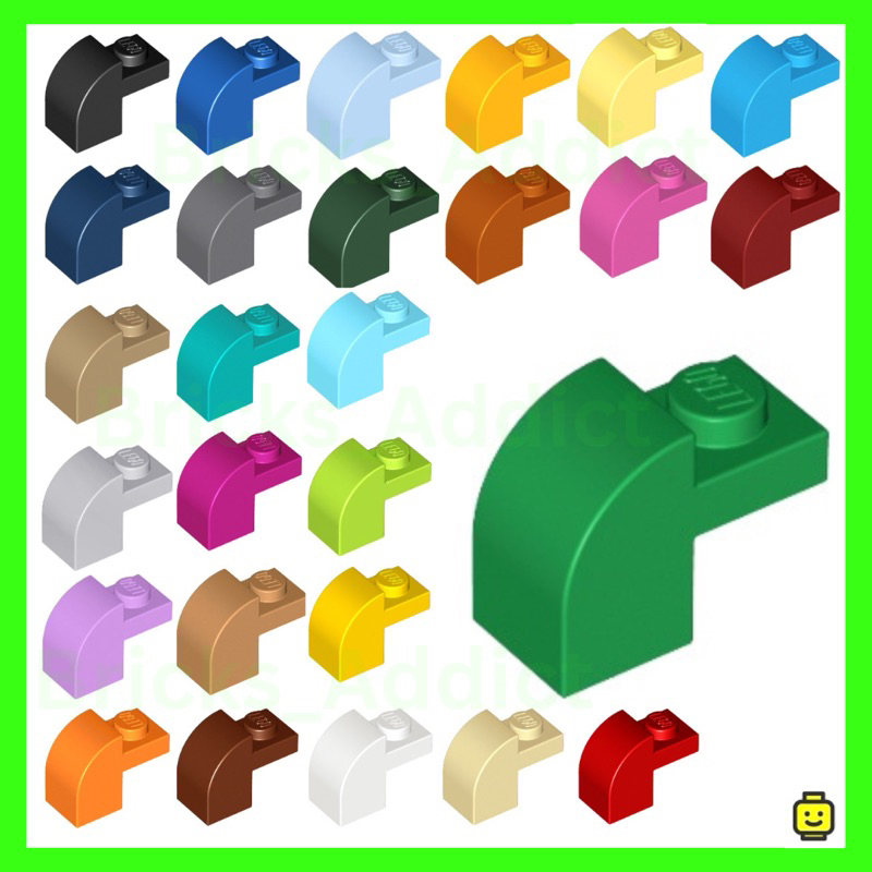 LEGO PARTS (NEW) 6091 Slope, Curved 2x1x1 1/3 with Recessed Stud ...