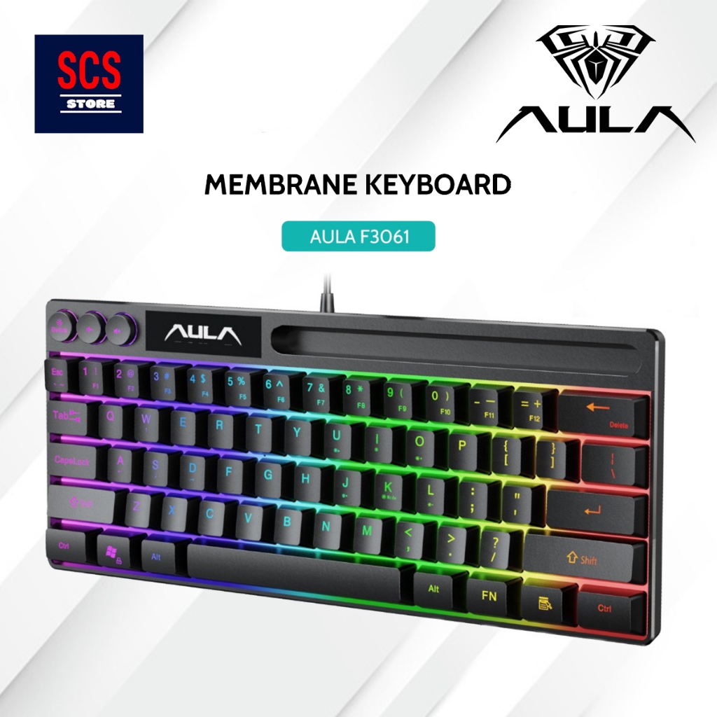 AULA F3061 (Black) Membrane Keyboard | Shopee Philippines