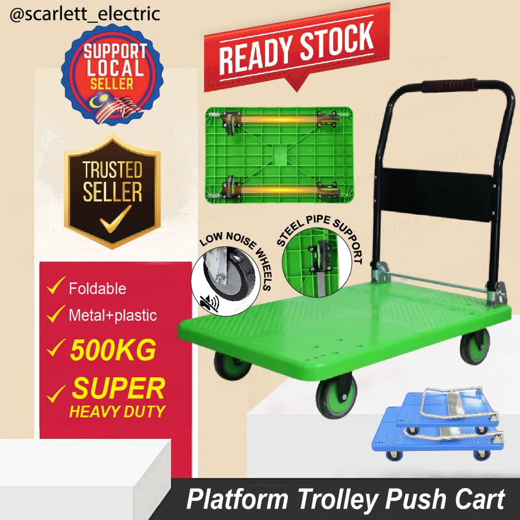 Super Heavy Duty Foldable Handle Platform Trolley 360 Rotation Wheel ...