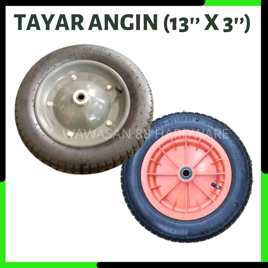 13" x 3'' Tayar Wind Carriage Sliding Tayar Live Iron Rim Plastic Rim ...