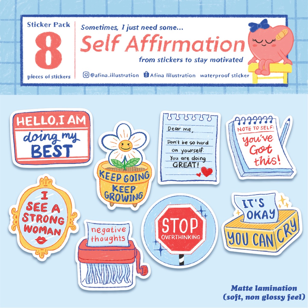Self Affirmation Decorative Waterproof Sticker Pack | Shopee Philippines