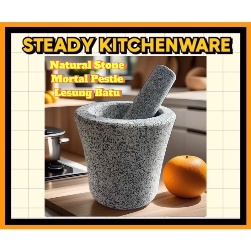Natural Stone Mortal Mortar Old Style Stone Garlic Pounding Mortar ...