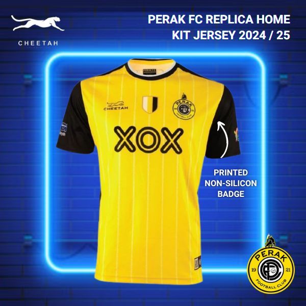PERAK FC REPLICA HOME KIT - YELLOW (PFCM-88030) Fan Issue Season 2024/ ...