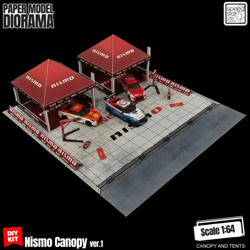 1:64 Nismo Canopy Base B2 - Diorama Paper Model Speedstar hobby | Shopee Philippines