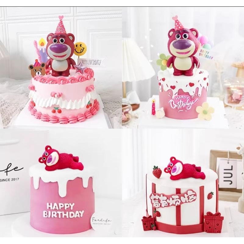 Strawberry Bear Lotso Cake Topper | Shopee Philippines
