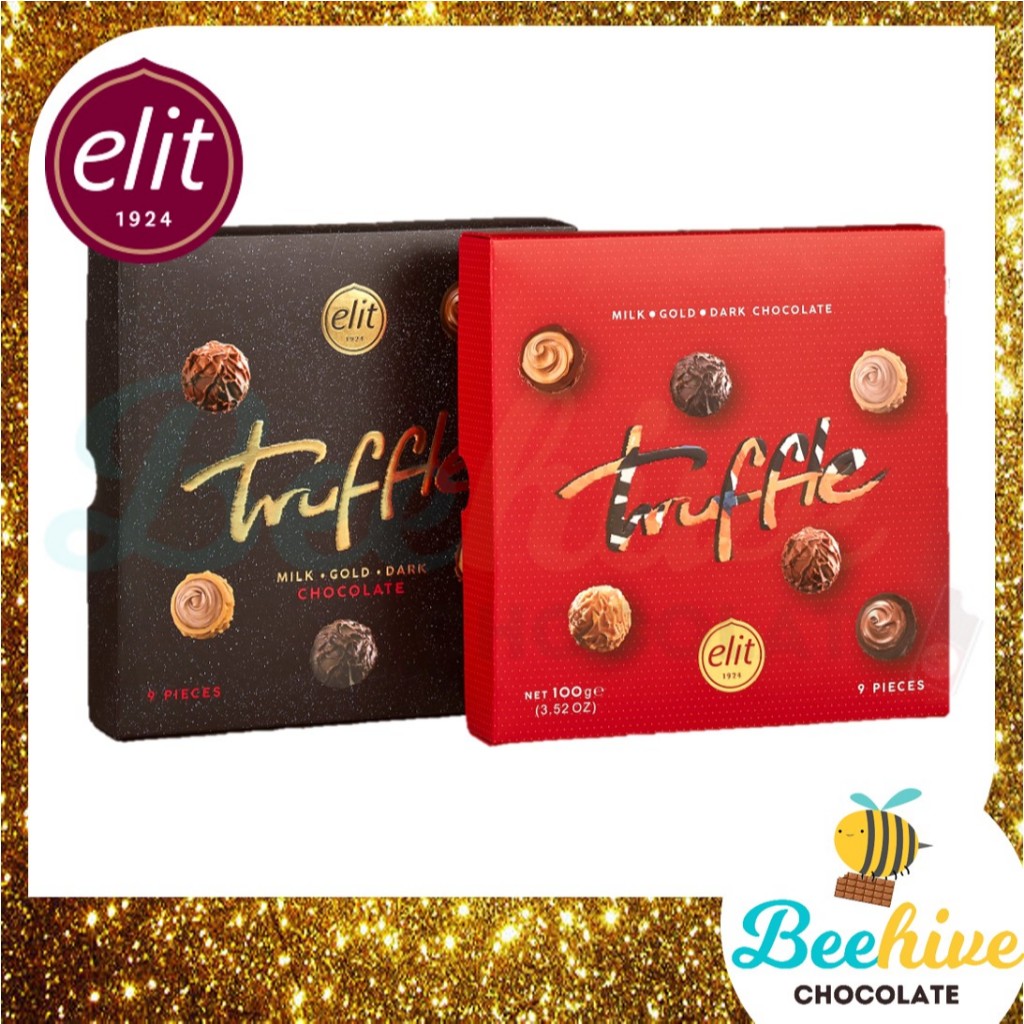Elit Assorted Truffle Chocolate Red Black Box 100g | Shopee Philippines