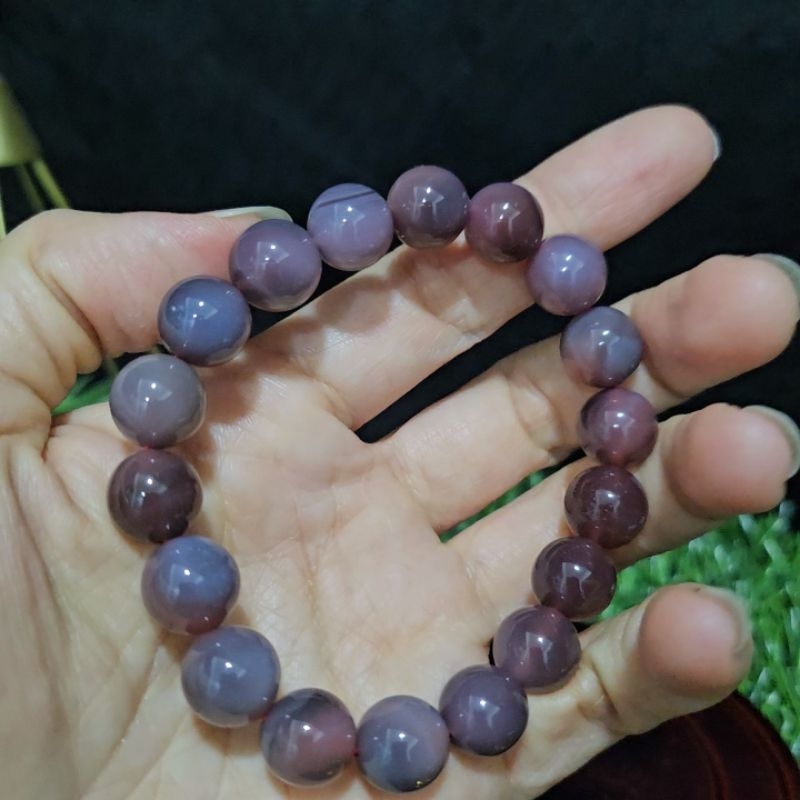 Natural CRYSTAL Natural Ore [Purple Salt Source Agate bracelet bracelet ...