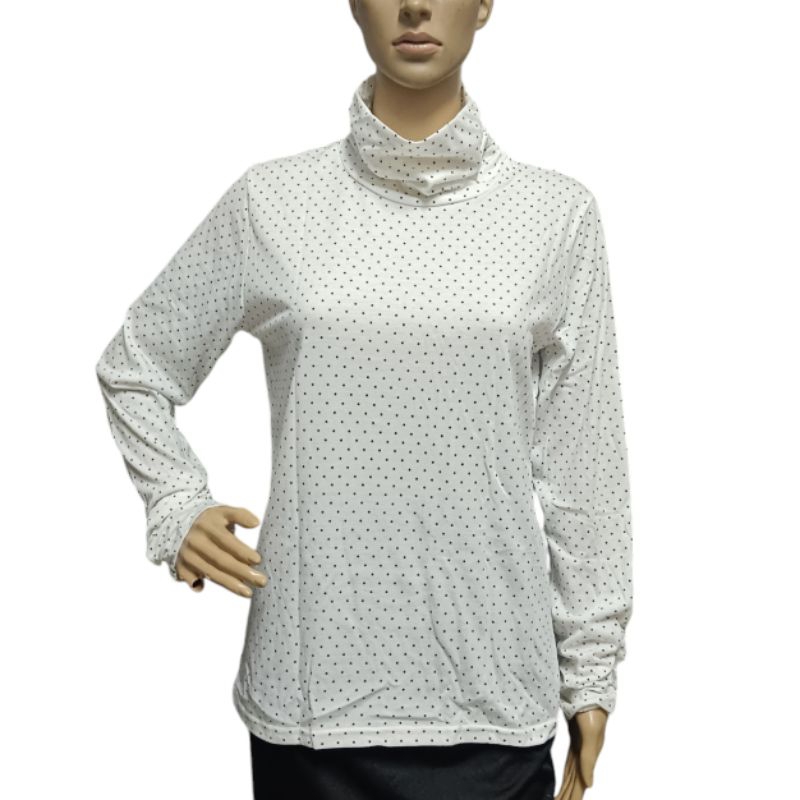 BMT713 - (XL) LADIES TURTLE NECK BLOUSE | Shopee Philippines