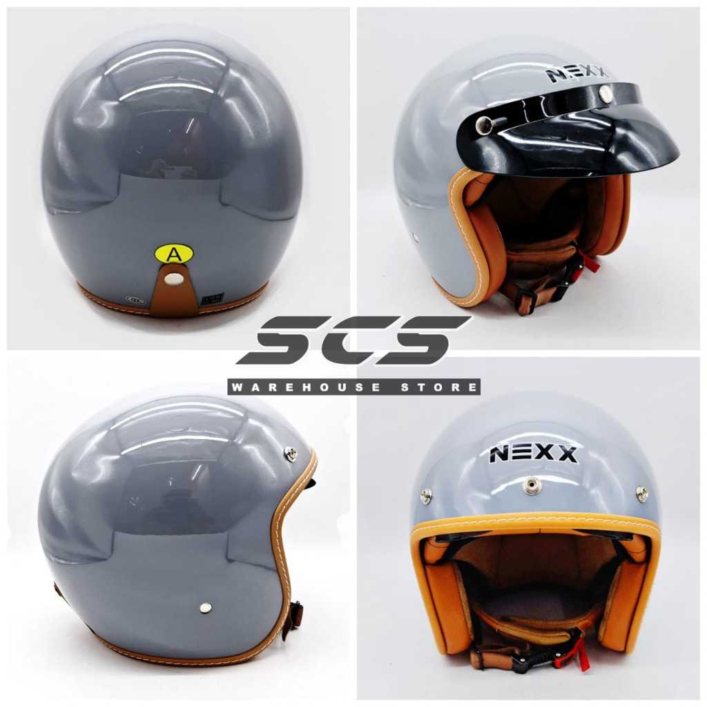 Nexx Helmet Nardo Gray Open Face Casco Harley Lambretta Classic Open ...