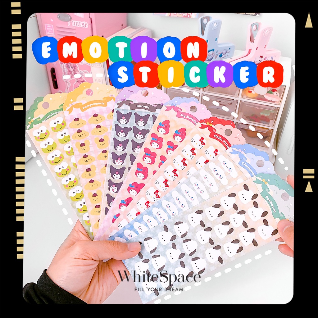 Whitespace Cute Sanrio Emoji Stickers Emotion Sticker Smiley Face Cute ...
