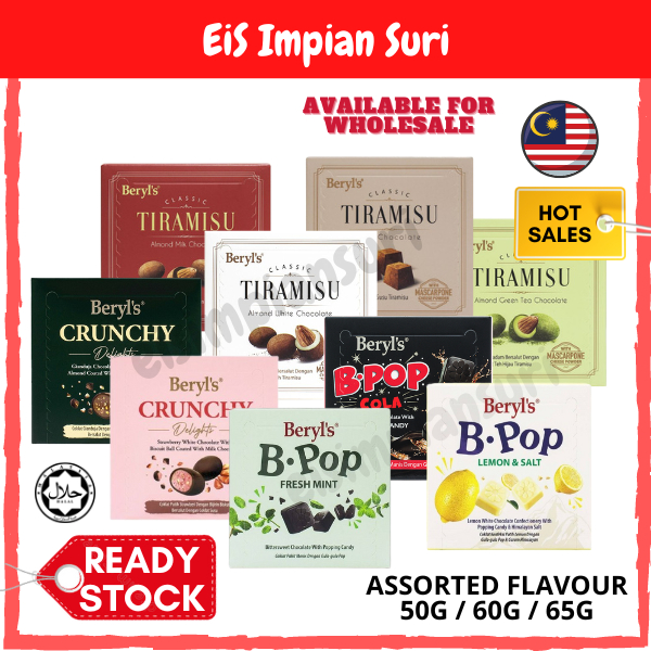 Beryl’s Tiramisu Chocolate 65G Box (4 Flavour) Assorted Flavour ...