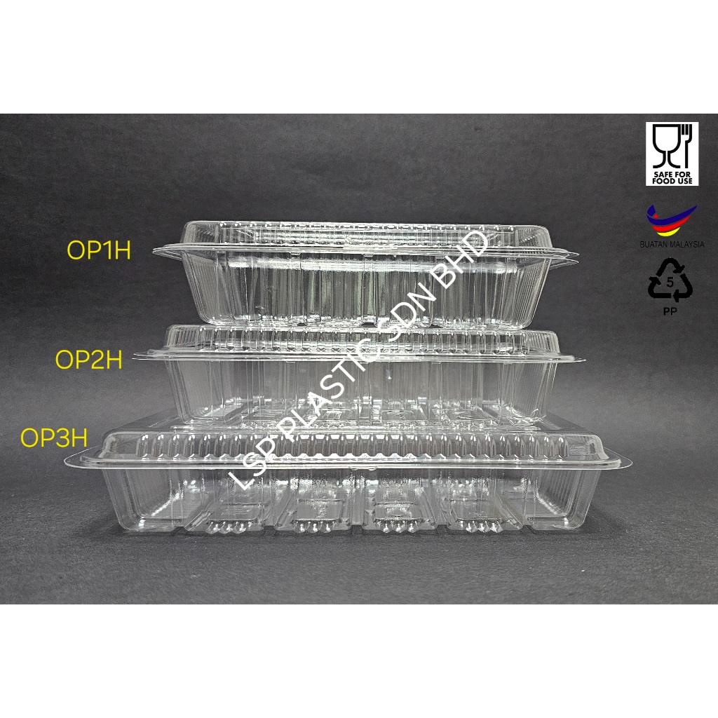 Benxon ABBA OPS-OP1H Clear Tray / Bekas Kuih 1H Plastic Tray {100pcs ...