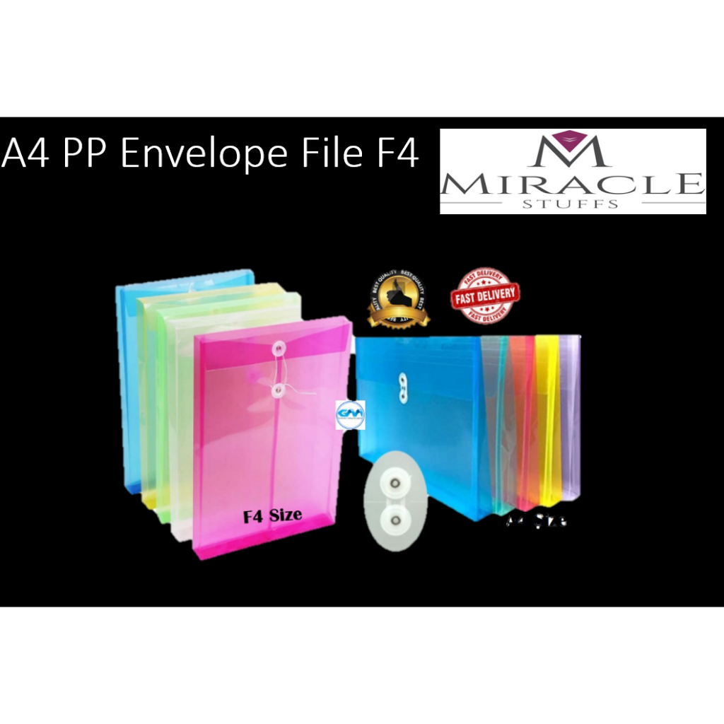 PP Envelope File A4 (with string/document holder) | Shopee Philippines