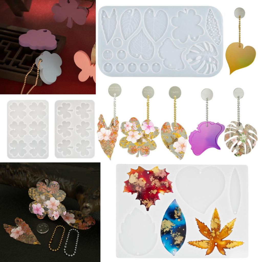 Leaves Design Silicone Mold for DIY Epoxy UV Resin Art Leave Four Leaf ...