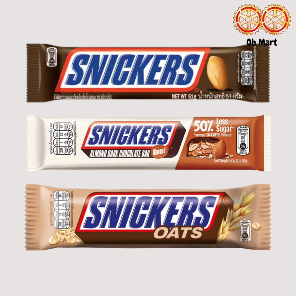 Snickers Bar Chocolate/AlmondDarkChocolate/Oat -40g/51g | Shopee Philippines