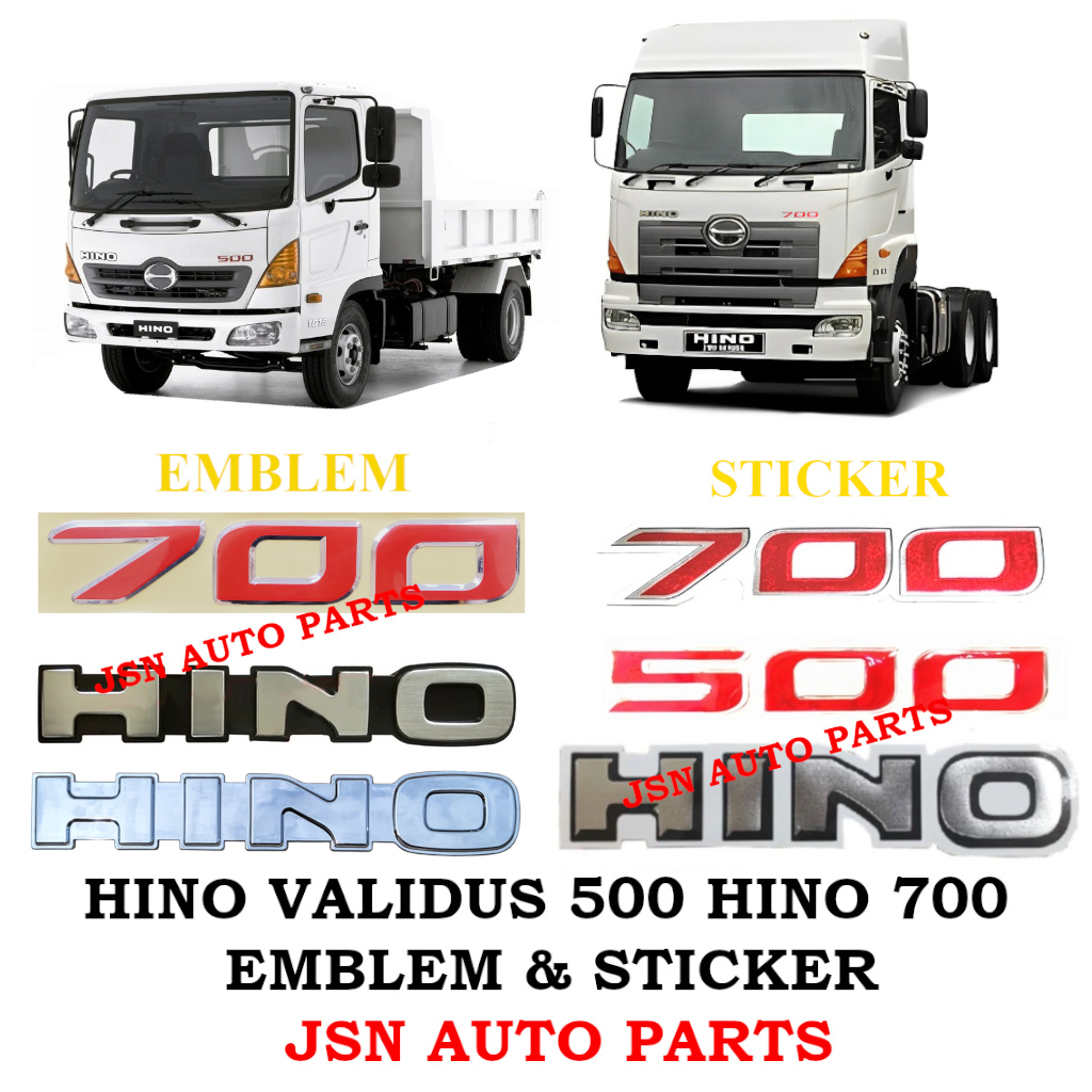 J120S08 EMBLEM , STCKER HINO VALIDUS 500 ,HINO 700 | Shopee Philippines